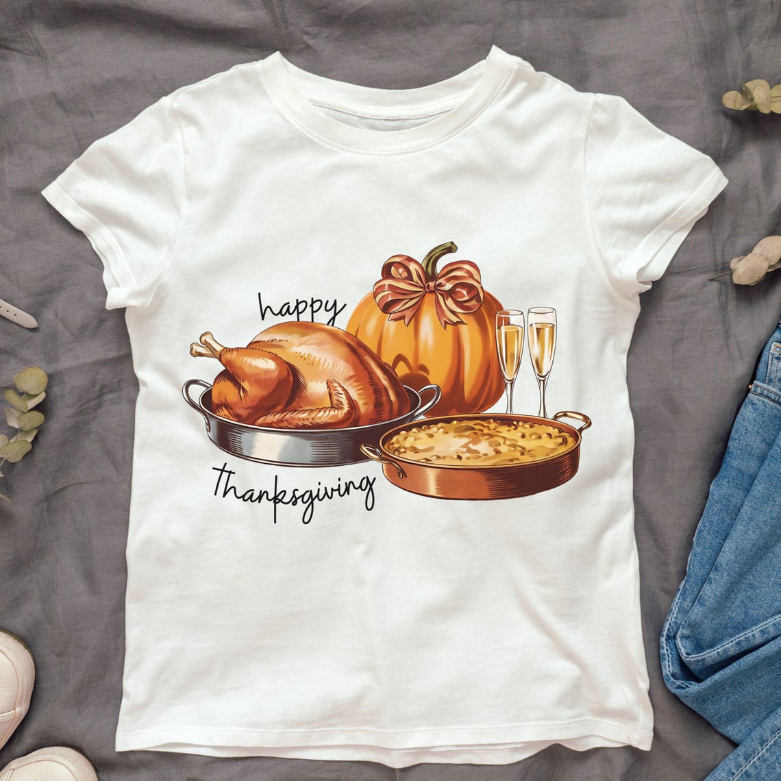 Thanksgiving Turkey Casserole PNG, Retro Fall Design (digital Download ...