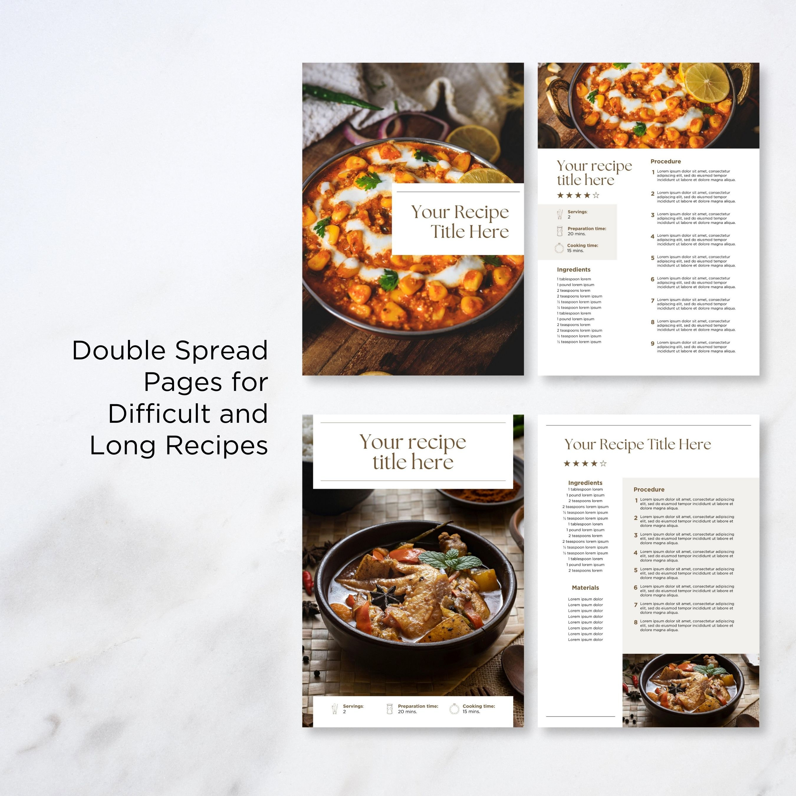 Editable Recipe Book Template, Recipe Book Template, Recipe Ebook ...