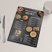 Dark Restaurant Menu Template, Bar Menu, Editable Menu, Canva Template ...