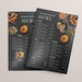 Dark Restaurant Menu Template, Bar Menu, Editable Menu, Canva Template ...