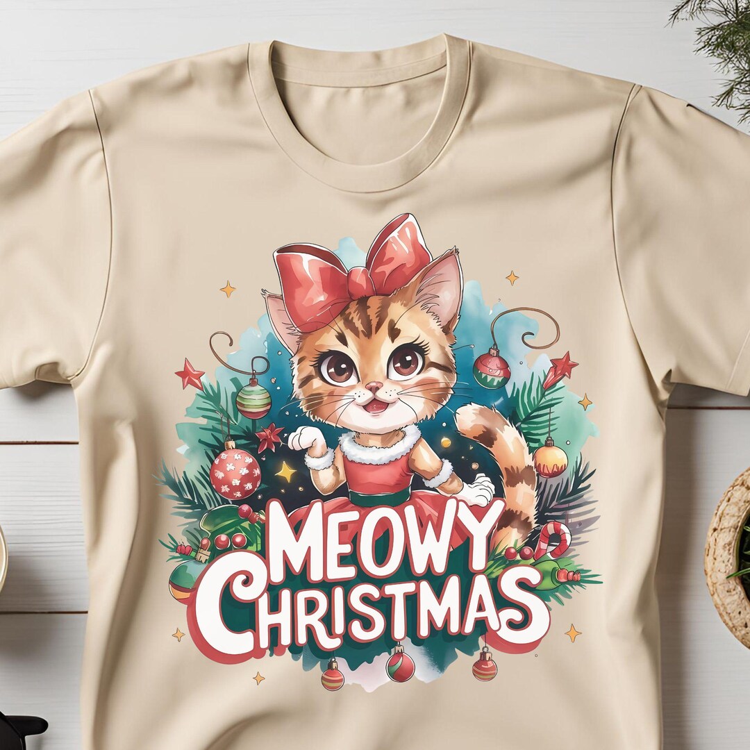 Funny Cat Png, Cat Png, Meowy Christmas Png, Merry Christmas Png ...