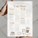 Coffee Shop Menu Template, Menu Board, A4 Size Menu, Canva Template ...