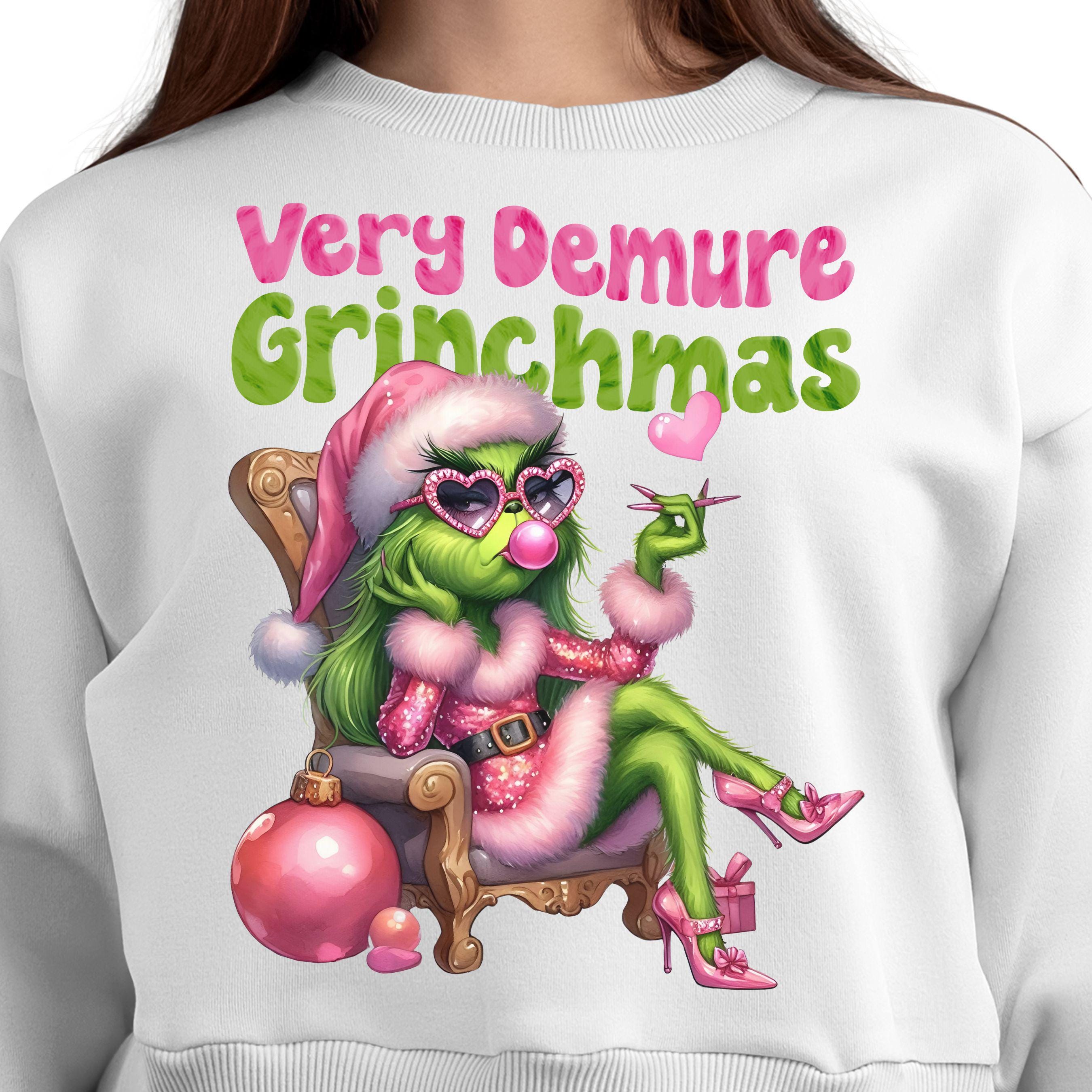 Very Demure Grinchmas, Pink Grinch Blowing Bubble PNG, Mama Grinch Png ...