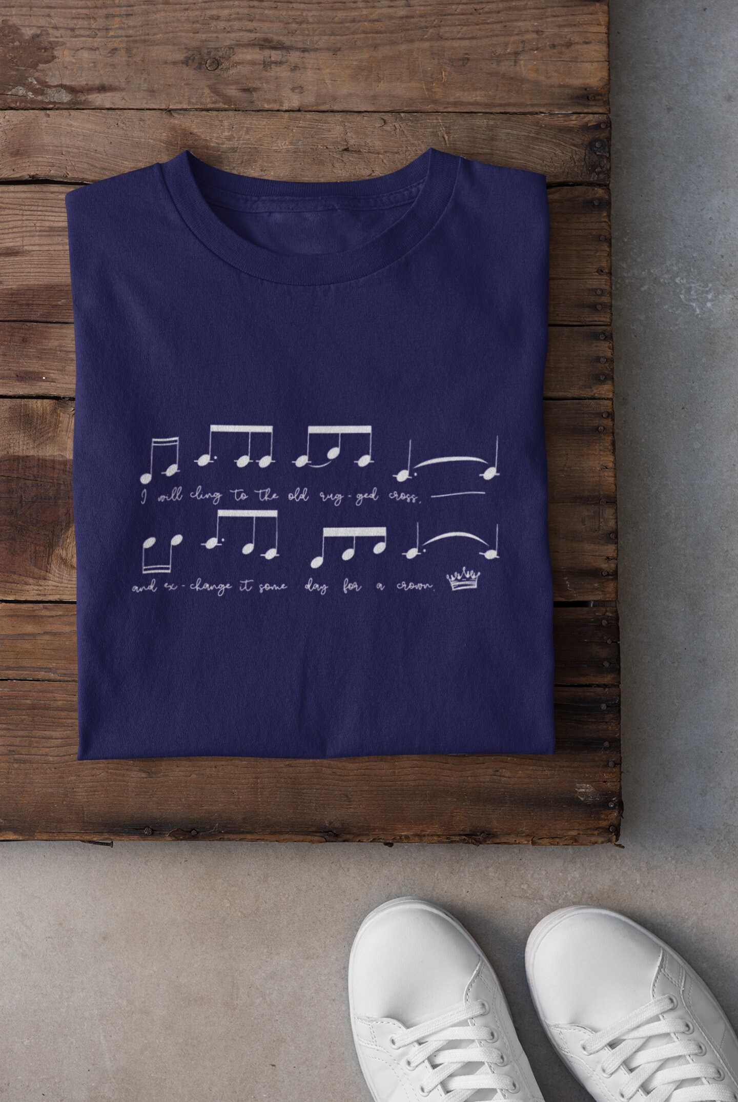 Old Rugged Cross Music Notes Tee, Piano Teacher Apparel Gift, Trendy ...