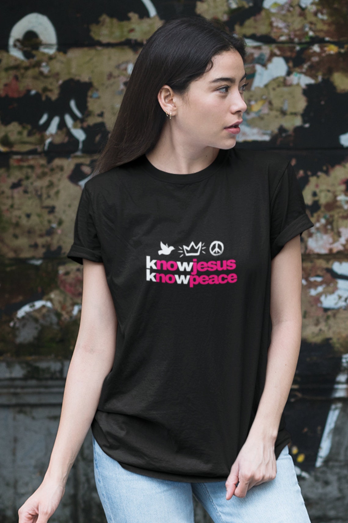 Know Jesus Know Peace Christian Teen Tee, Trendy Church Outfit, Casual ...