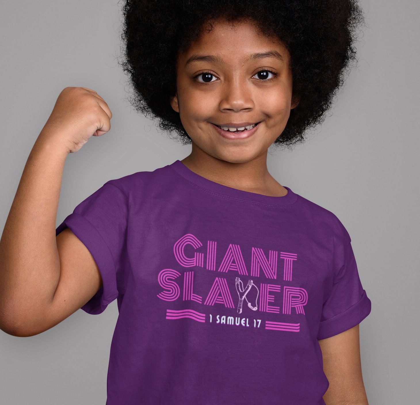 Giant Slayer, David and Goliath Youth Shirt, Kids Bible Story Shirt ...
