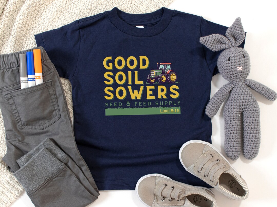 Religious Baby Boy Top, Toddler Tractor Tshirt, Luke 8 15, Biblical T ...