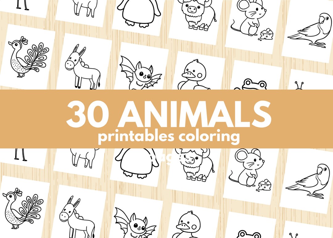 Printable Kids Animal Coloring Pages, Coloring Pages for Kids, Prechool ...