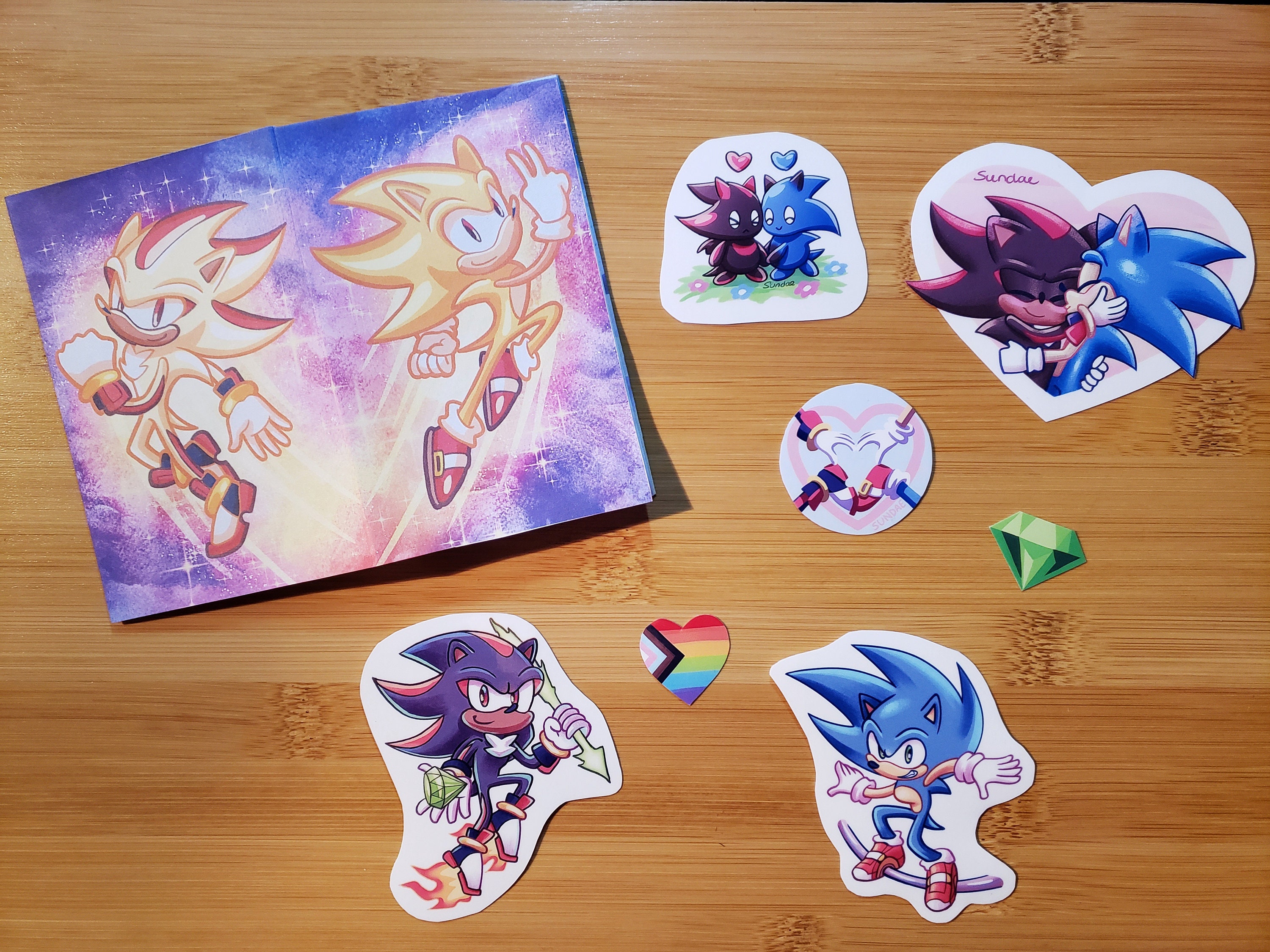 Sonadow Sticker Bag Sonic the Hedgehog X Shadow the Hedgehog - Etsy