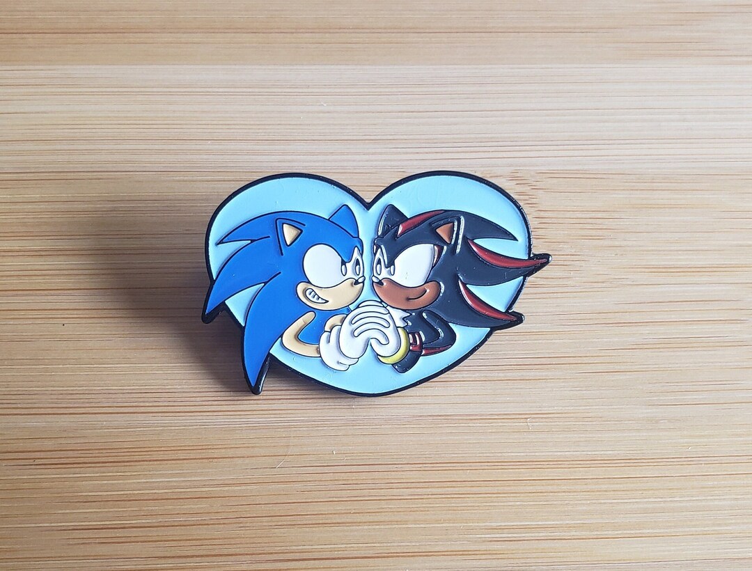 Sonadow Sonic the Hedgehog & Shadow the Hedgehog Enamel Pin - Etsy
