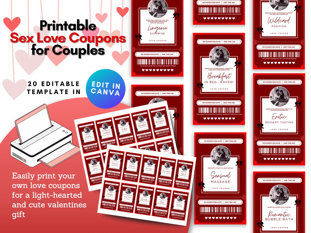 Printable Sex Love Coupon for Couples Naughty Coupon, Gift for Her ...