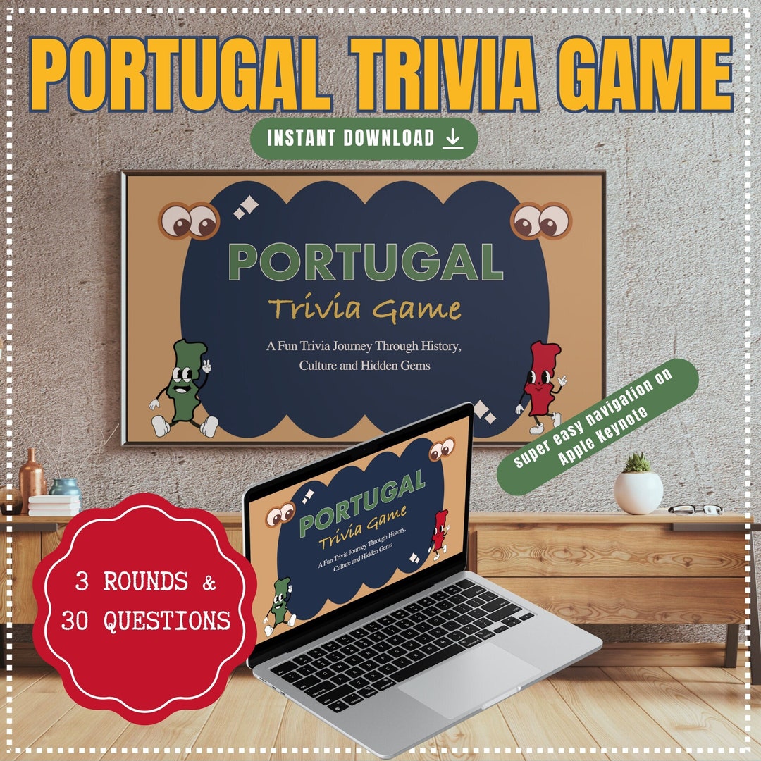 Portugal Trivia Game, Digital Trivia Game for Keynote, Portugal Trivia ...