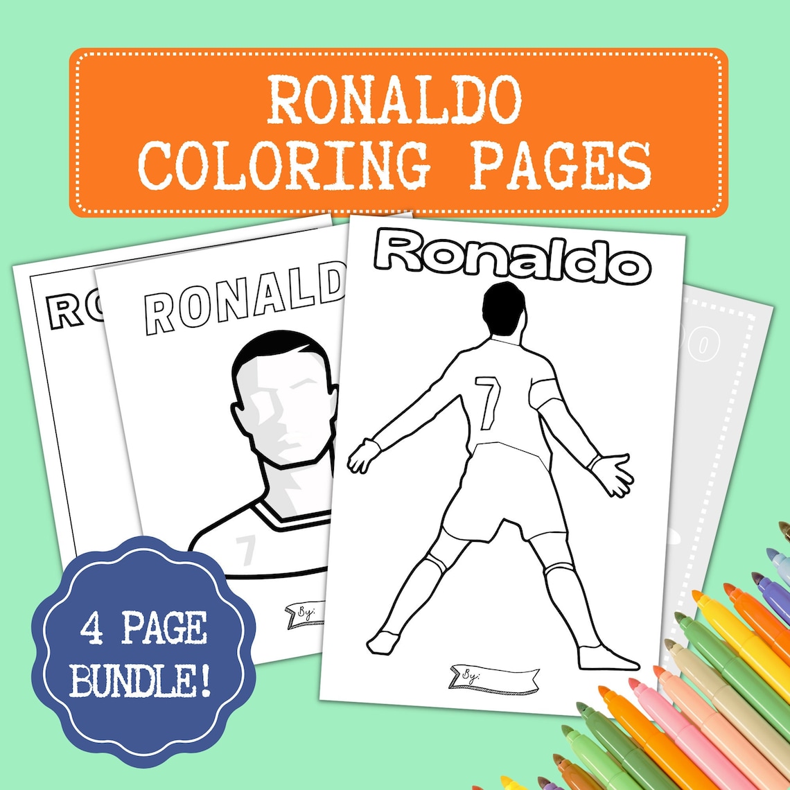 Ronaldo Coloring Pages, Ronaldo Printable for Kids, Portugal Ronaldo ...