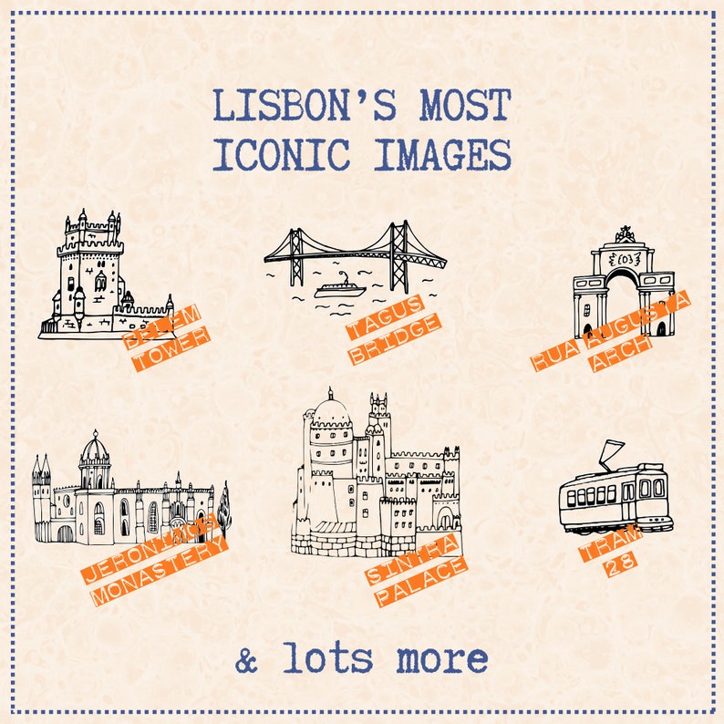 Lisbon Portugal Svgs and Pngs Bundle, Portugal Lisbon Vectors, Lisbon ...