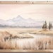Printable Art, Landscape of Marshy Prairie With Tall Grasses and Pine ...