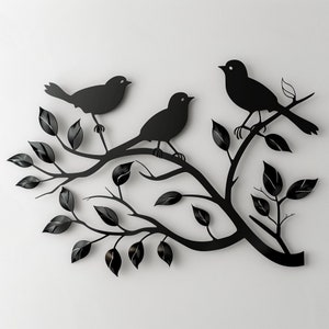 Modern 3D Printed Bird Wall Decor With Frame Contemporary Home Accent ...