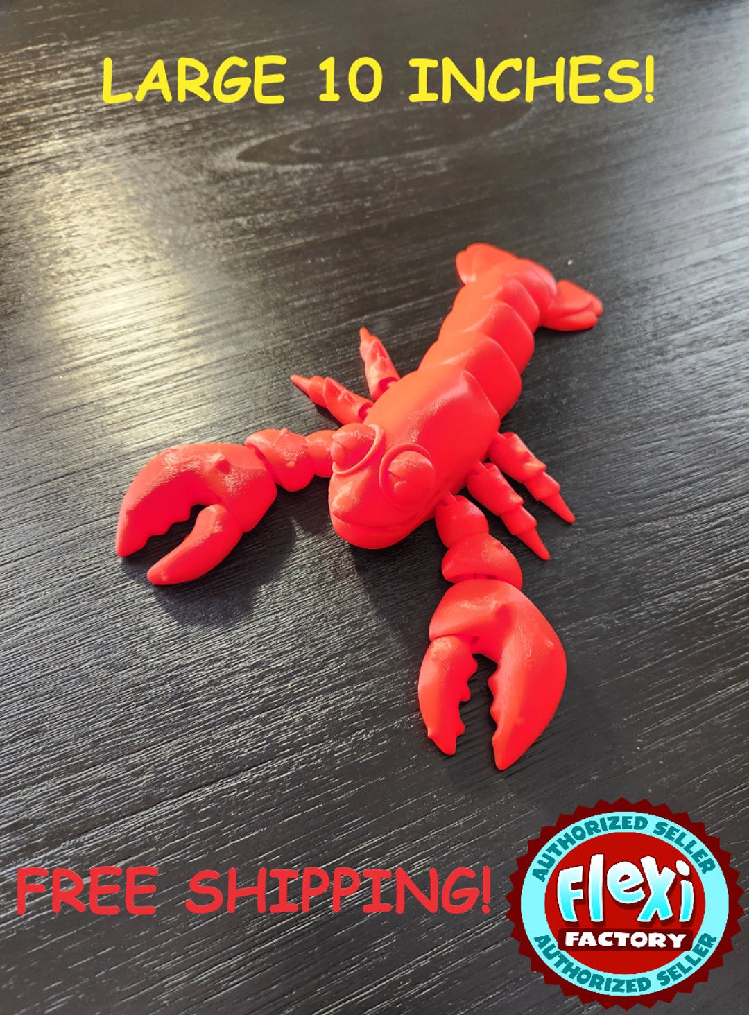LARGE 3d Printed Flexi Lobster Articulated /flexible / Fidgit / Stress ...