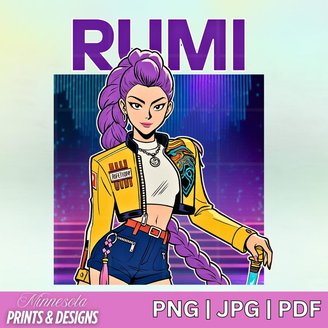 Kpop Demon Hunter Clipart: Rumi, Digital Art (PNG, JPG, PDF) - Etsy