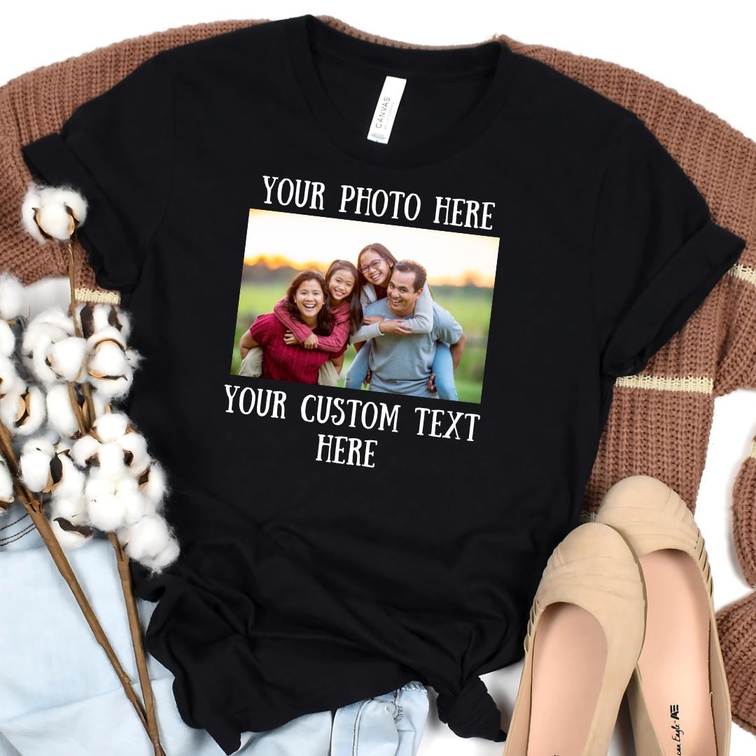 Custom Family Photo Shirt, Personalized Family Shirt, Custom Text Shirt ...