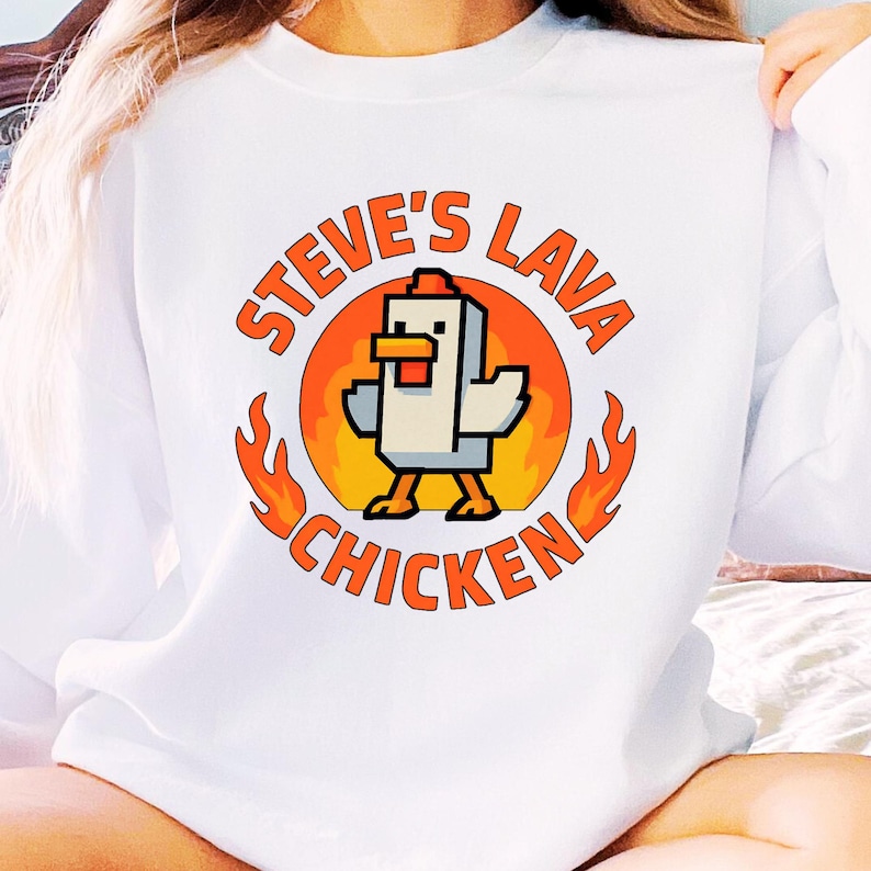 Steve's Lava Chicken SVG: Funny Gamer Animal Graphic (PNG, JPG) - Etsy