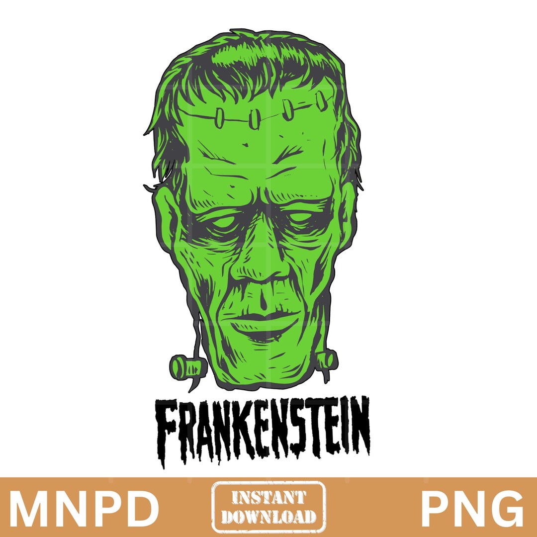 Green Monster Head PNG, Spooky Halloween Horror Clipart, Creepy Classic ...