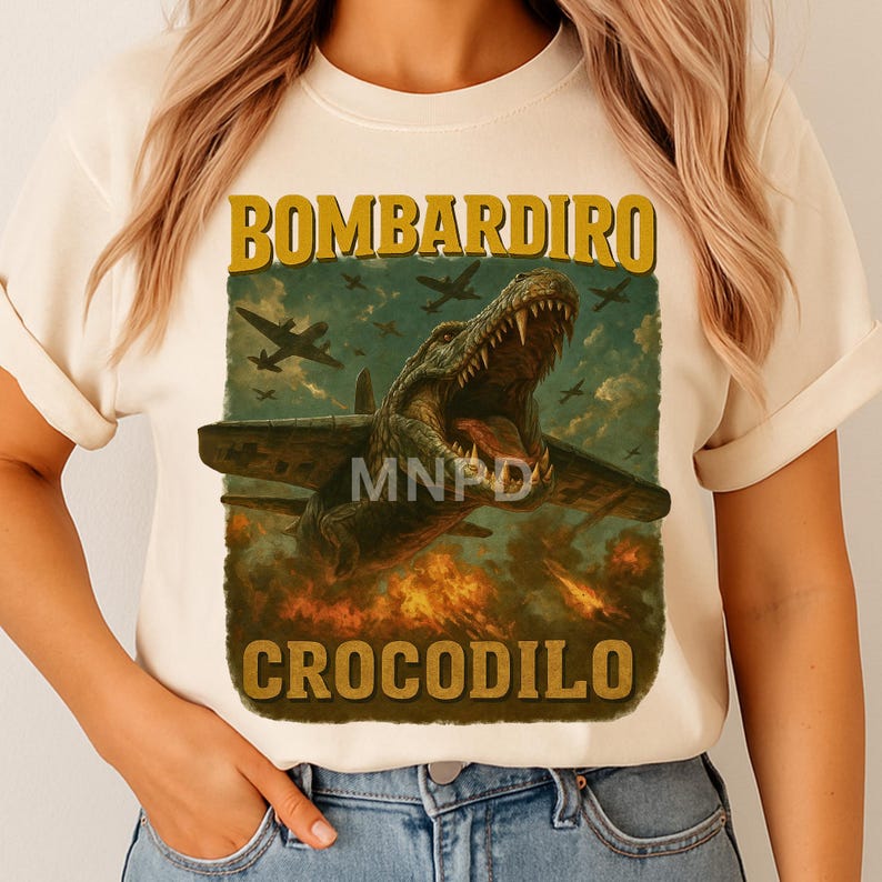 Bombardiro Crocodilo Meme Design: Italian Humor, Brainrot Art (PNG, JPG ...