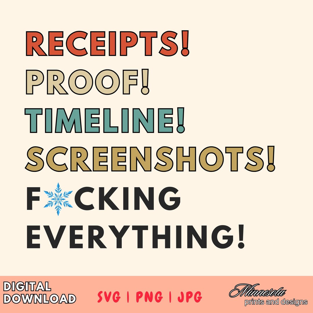 RHOSLC Receipts SVG: Real Housewives Cricut File (digital Download) - Etsy
