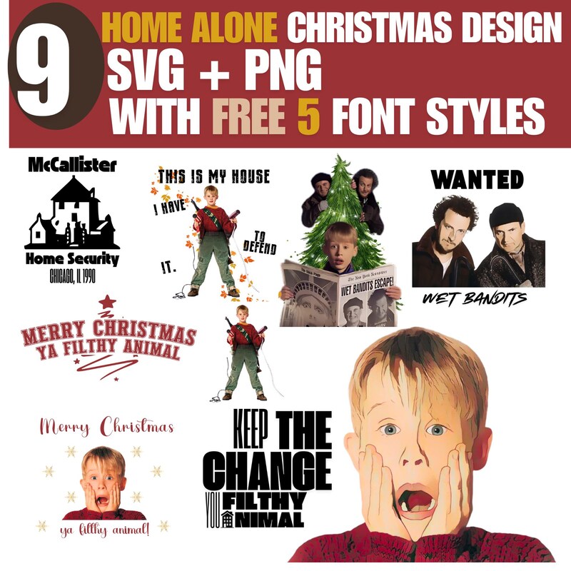 Svg Home Alone - Etsy