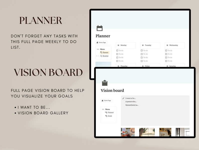 Notion Template, That Girl Planner, Notion Planner, Notion Life Planner ...