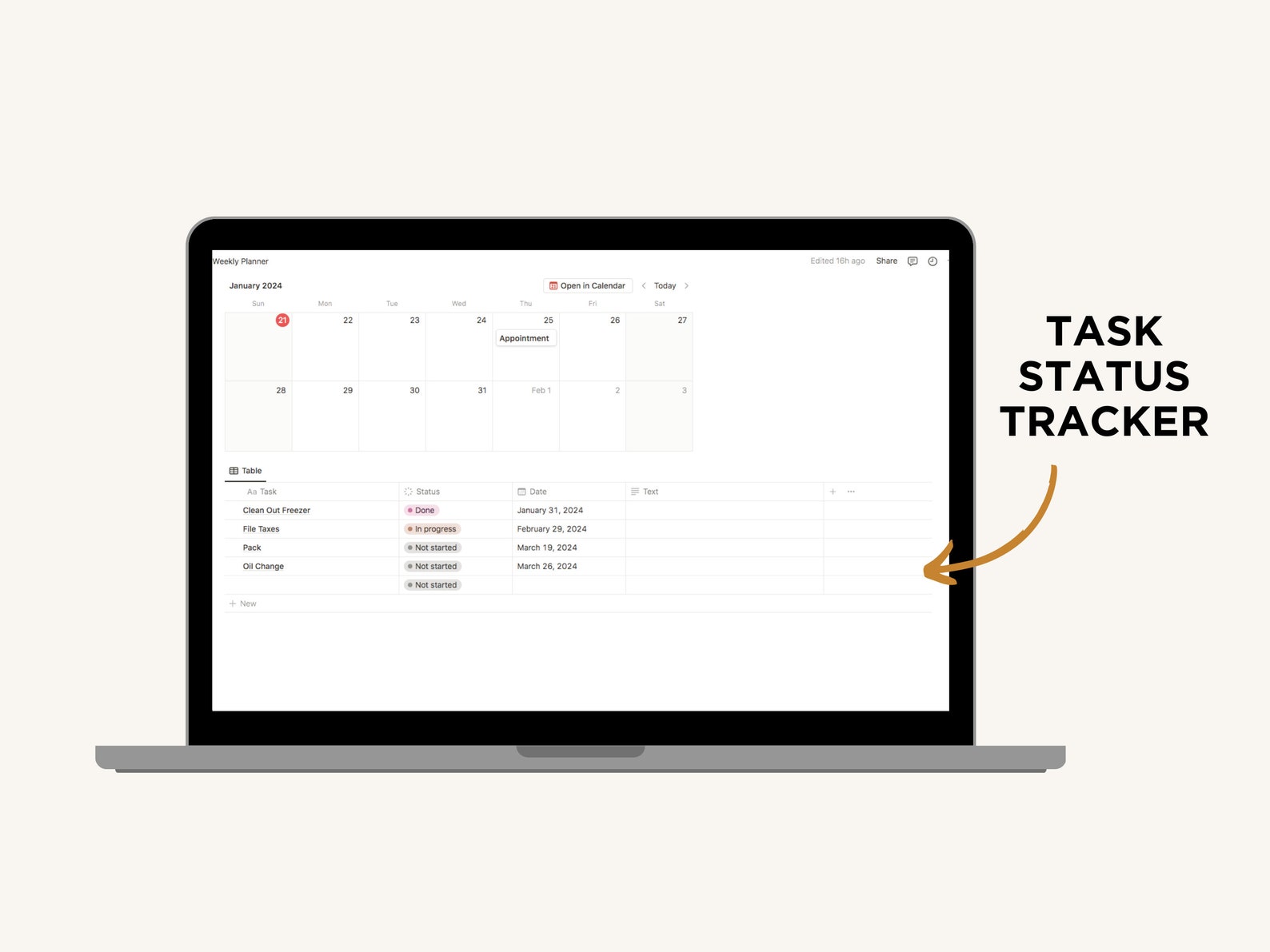 Weekly Planner Notion Template - Etsy