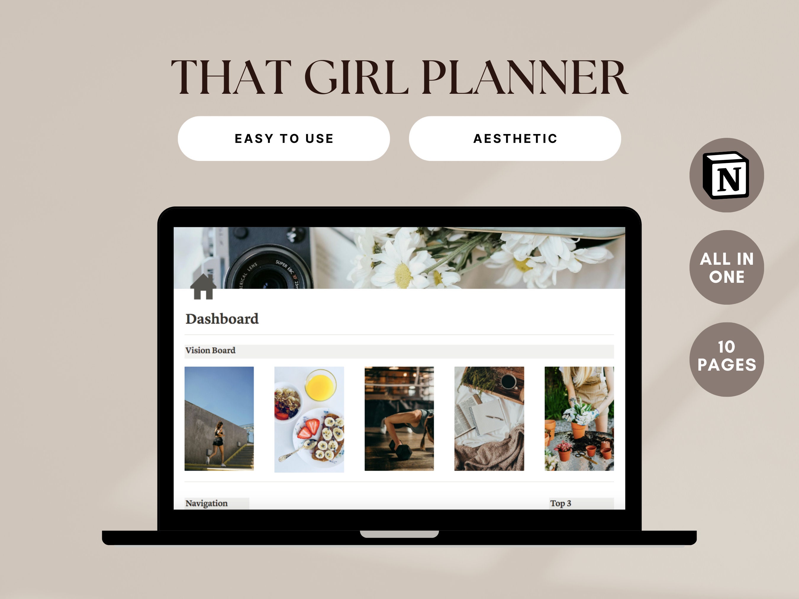 Notion Template, That Girl Planner, Notion Planner, Notion Life Planner ...