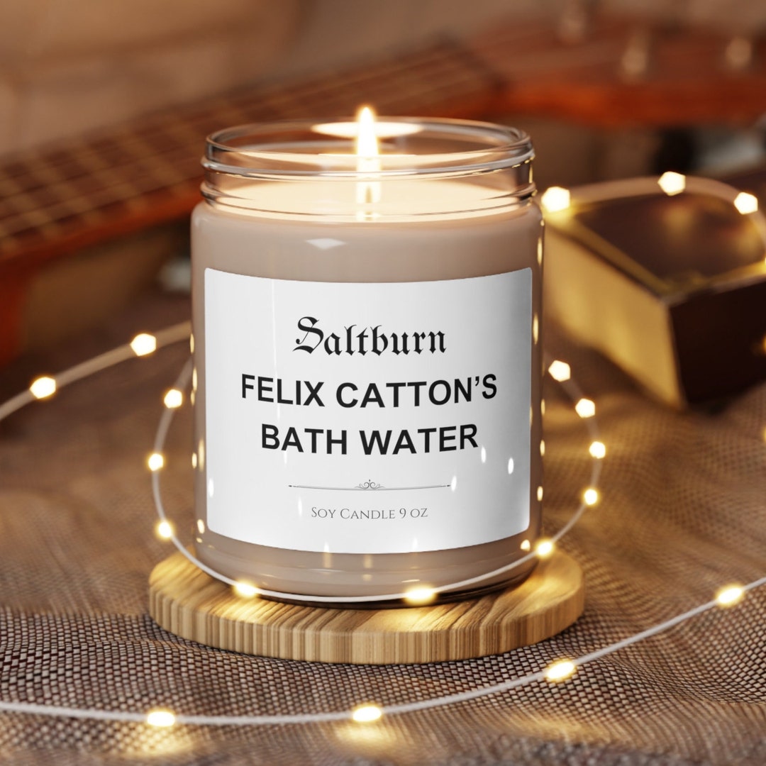 Saltburn's Felix Catton's Bath Water Candle, 9 Oz Soy Wax Glass Jar ...