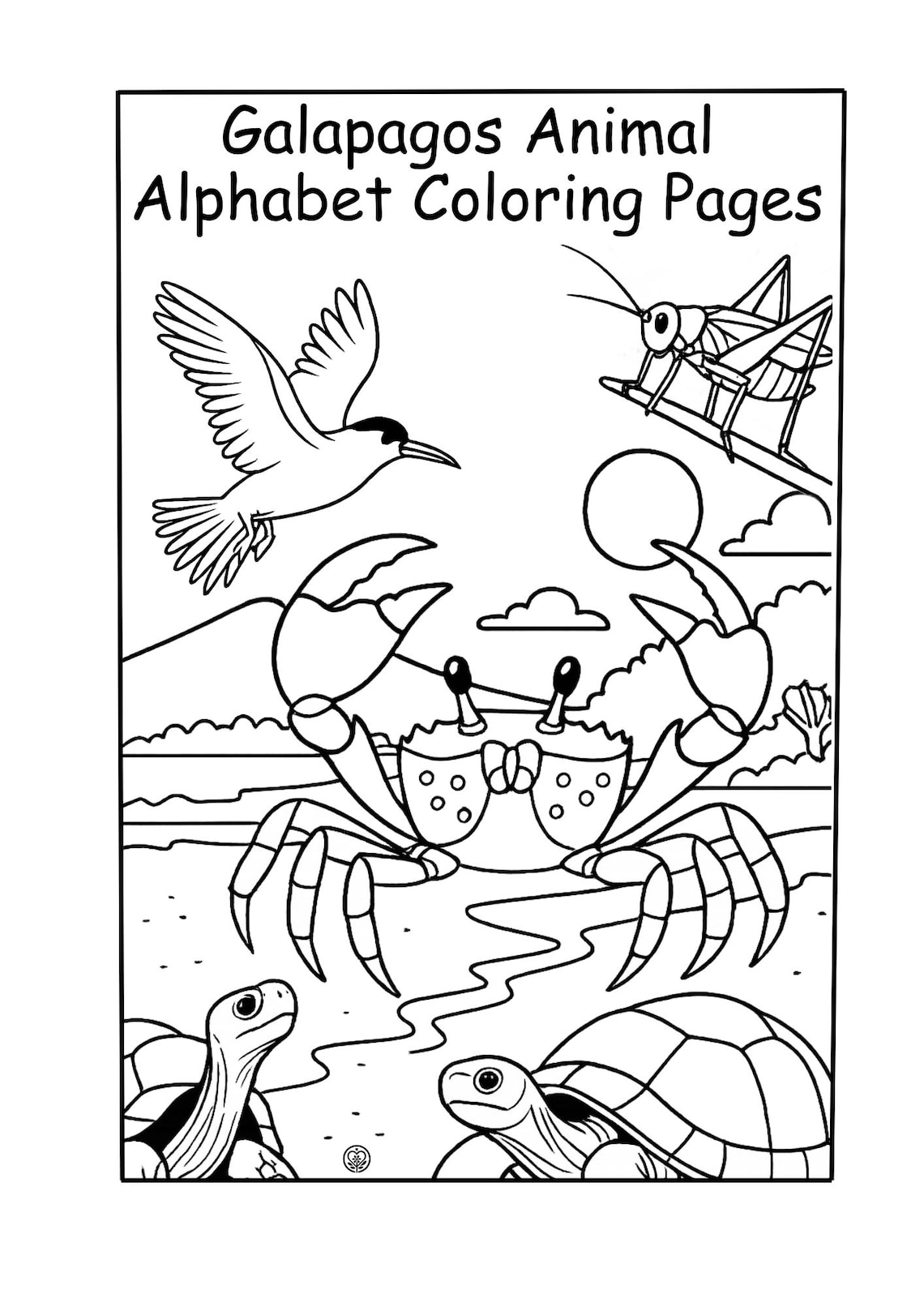 Galápagos Animals A–Z Coloring Pages | Printable PDF + Pngs | Kids ...