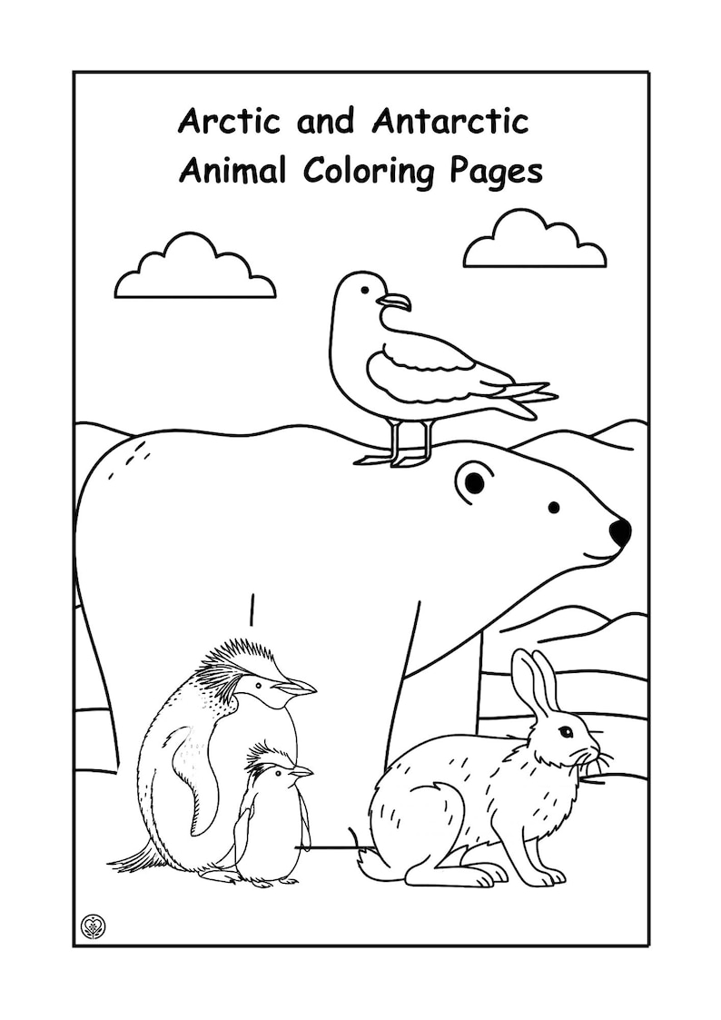 Arctic & Antarctic Animals A–Z Coloring Pages | Printable PDF + Pngs ...