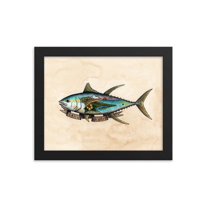 Oahu Yellowfin Tuna Art - Etsy