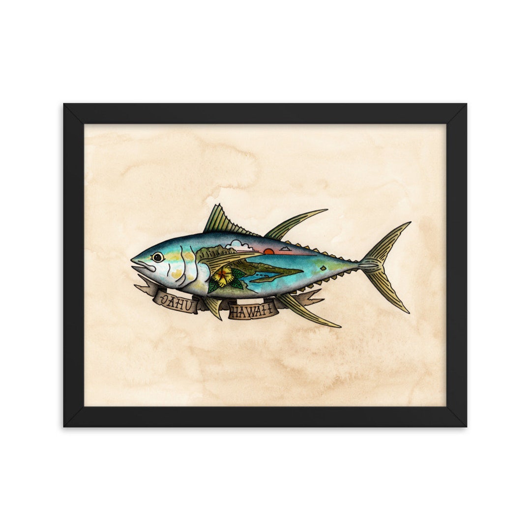 Oahu Yellowfin Tuna Art - Etsy