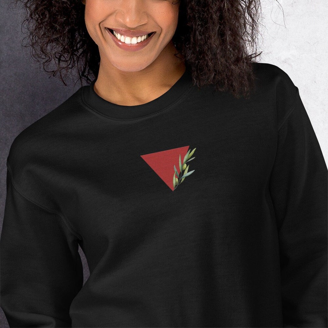 Palestine Crewneck, Red Triangle Symbol, Palestine Triangle, Sweatshirt ...