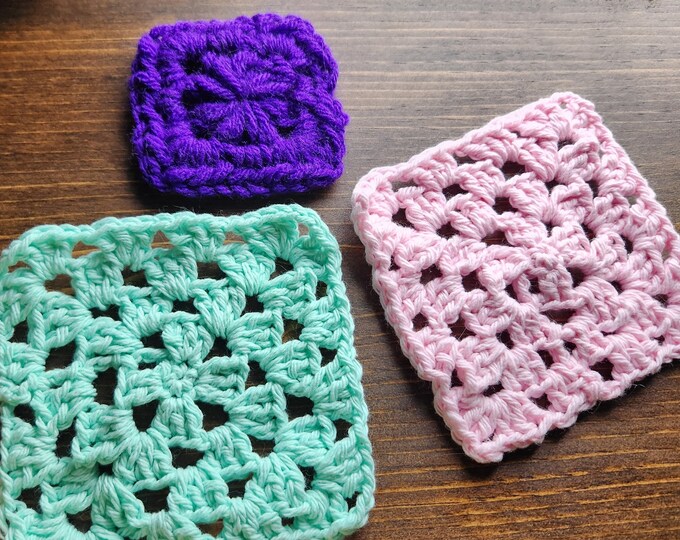 6 Pack Granny Squares, DIY Granny Square Crochet, DIY Blanket Supplies ...
