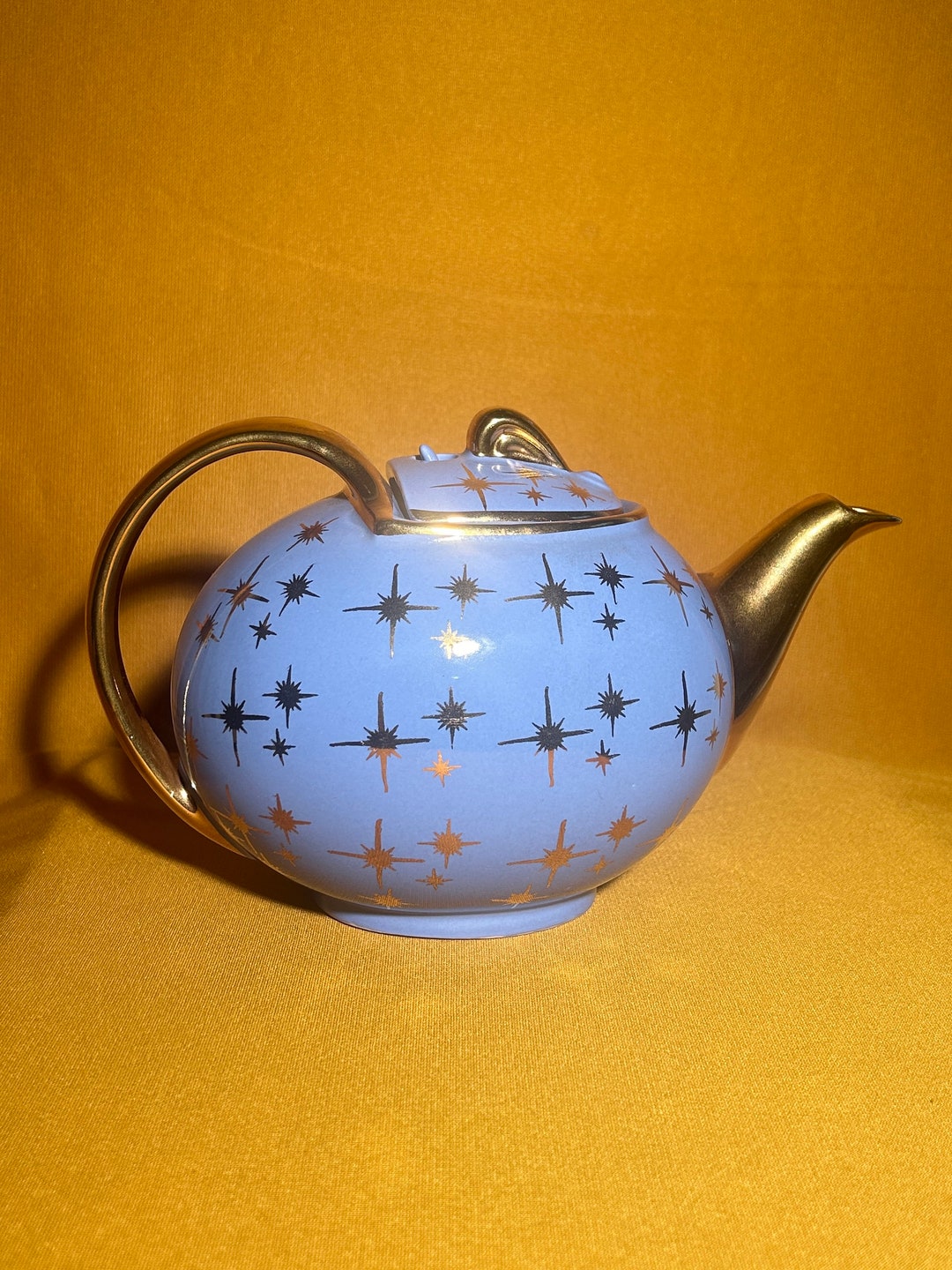1950s MCM Hall Pottery Atomic Starburst Teapot - Etsy