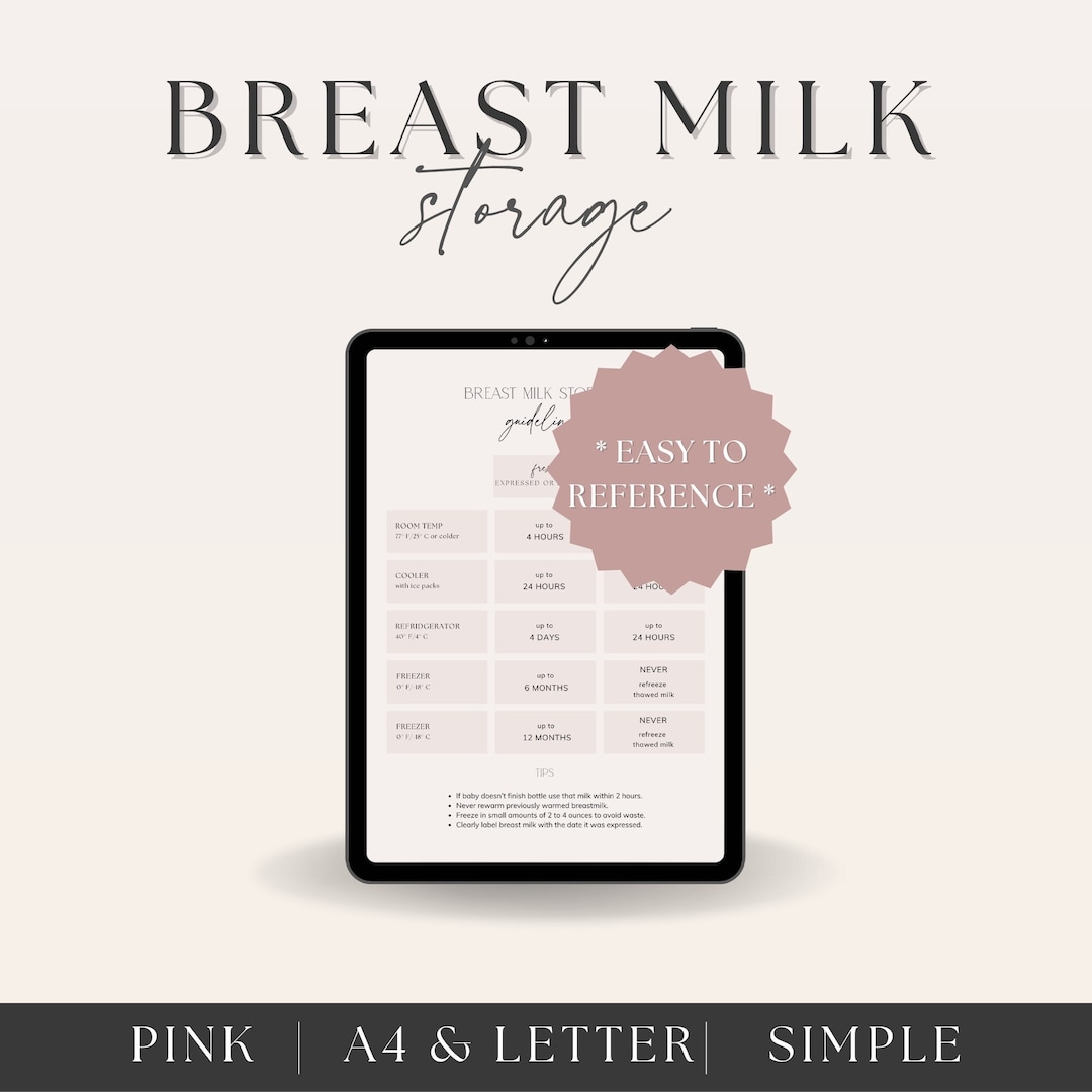 Pink Breast Milk Storage | Breastfeeding Guide | Baby Feeding | New Mom ...
