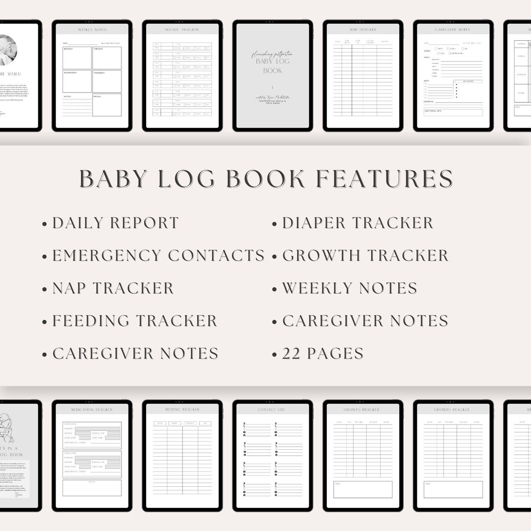 Modern Parent's Baby Tracker - Complete Care Log Book | Daily Records ...