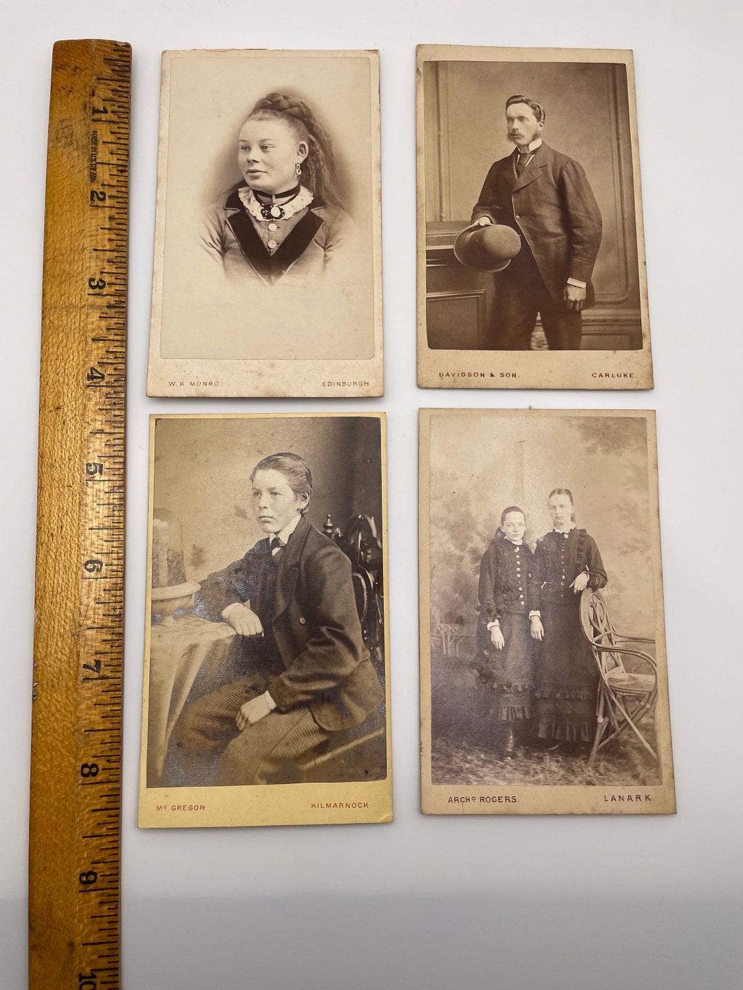 Lot of 4 Victorian Cabinet Cards From Scotland - Etsy