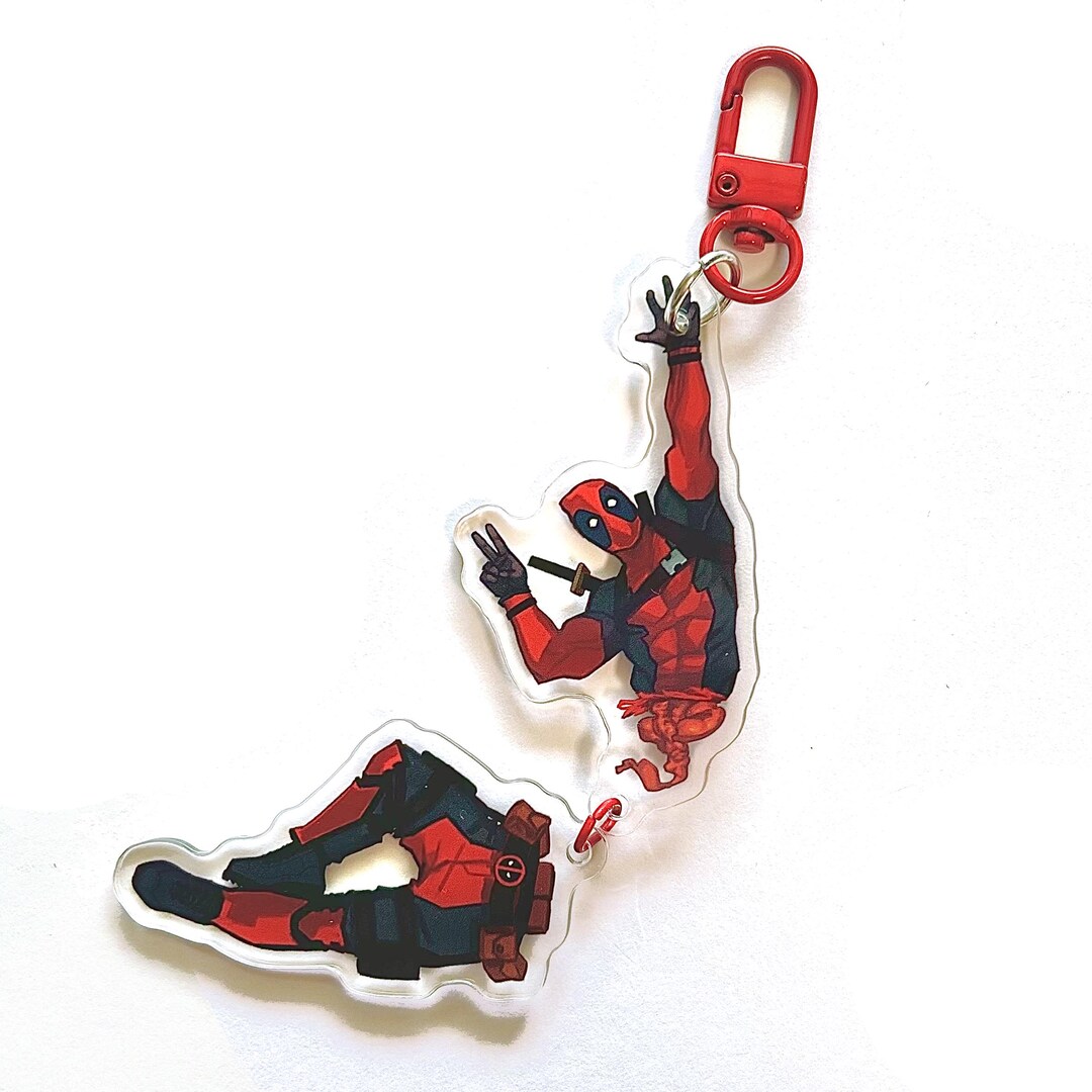 Deadpool Split in Half Acrylic Charm - Etsy