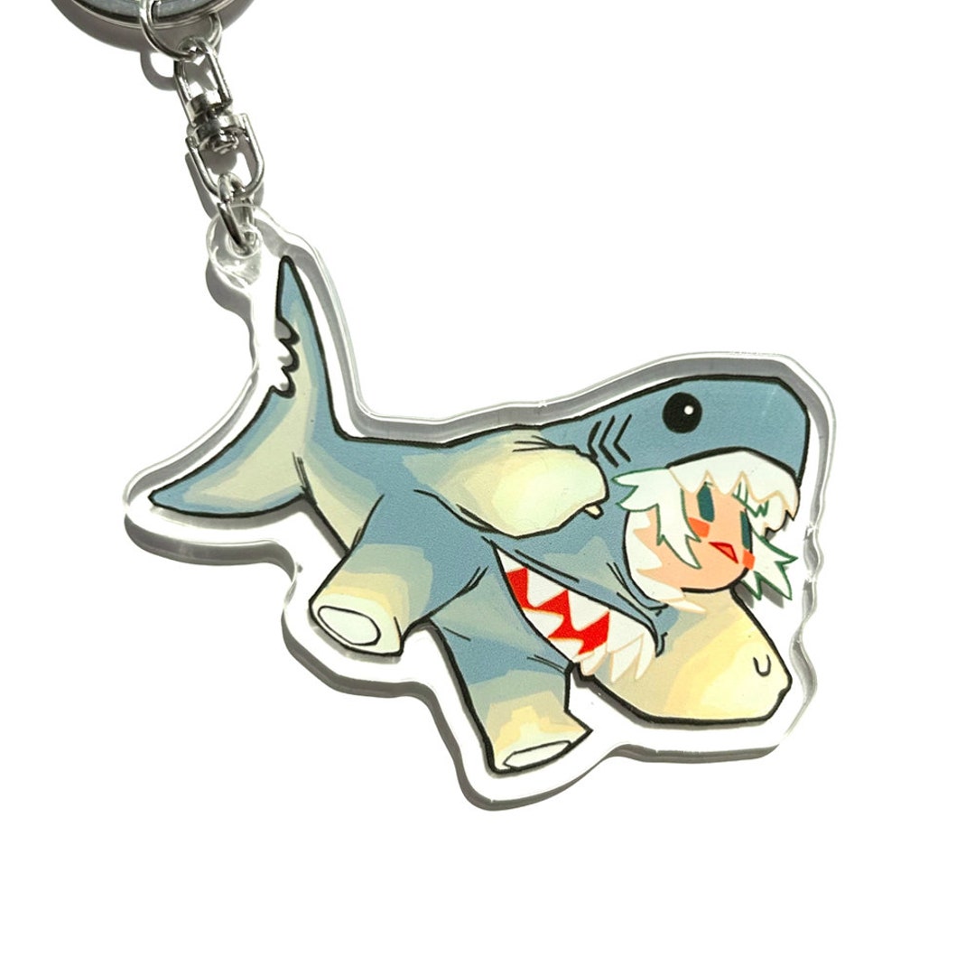 Gura Shark Clear Acrylic Charm - Etsy
