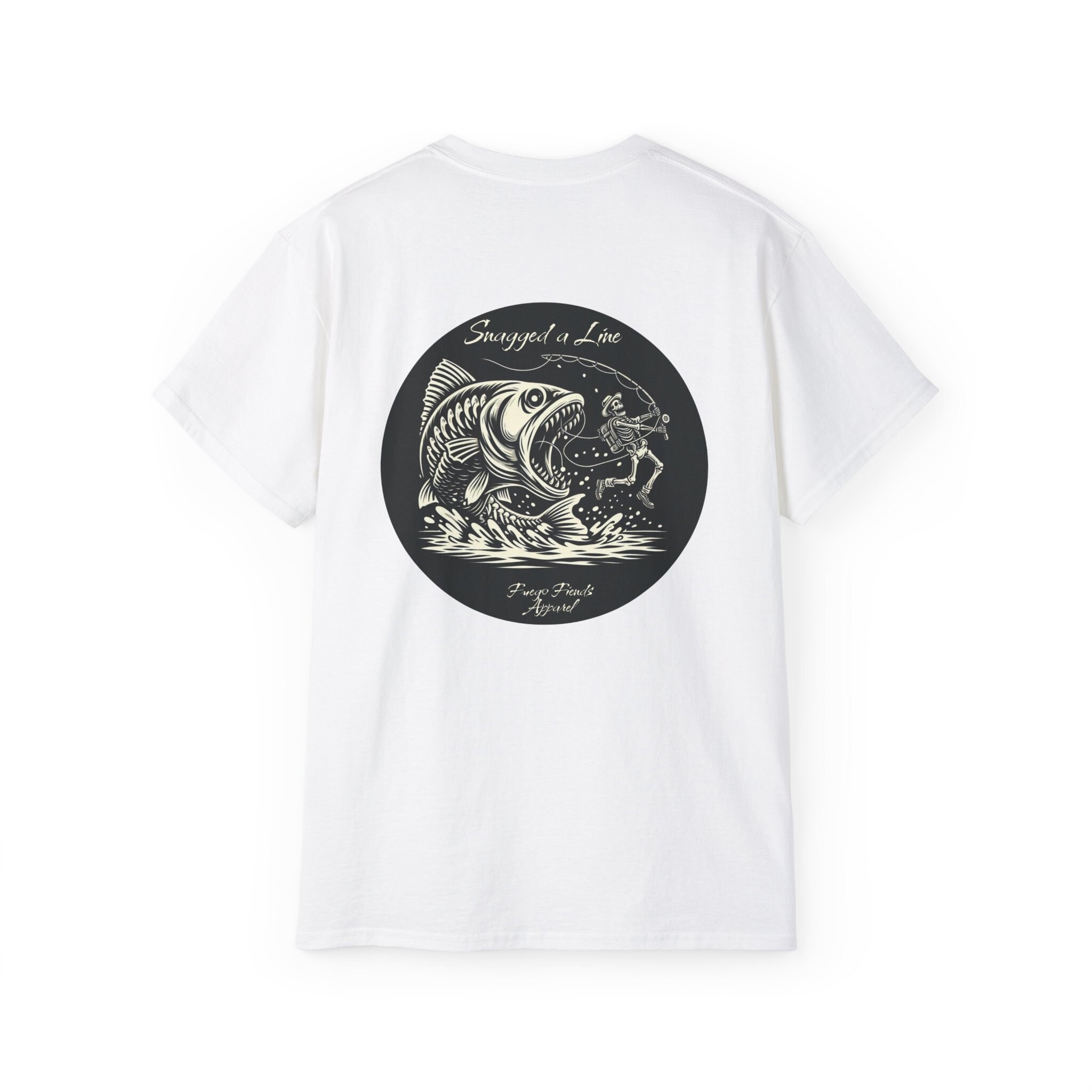 Snagged a Line Fishing Tee / Men's Fishing Tee / Skeleton Fishing Shirt ...