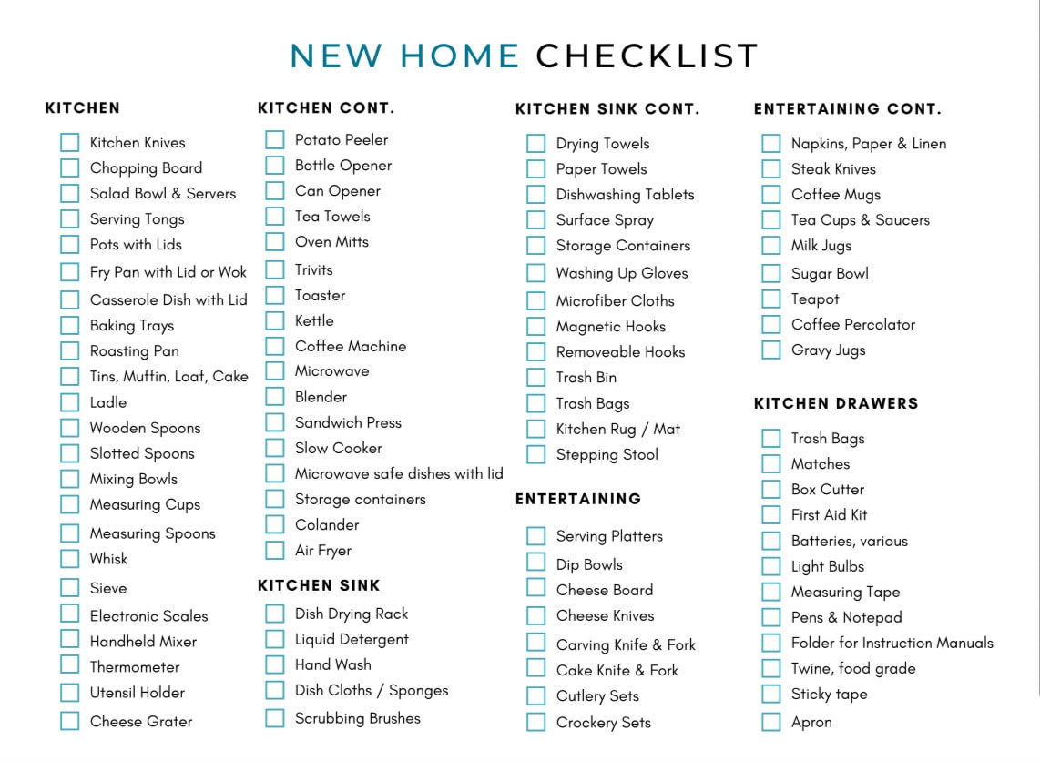 Moving Out Digital Check List, All Essential Needs, 4 Page Moving Out ...