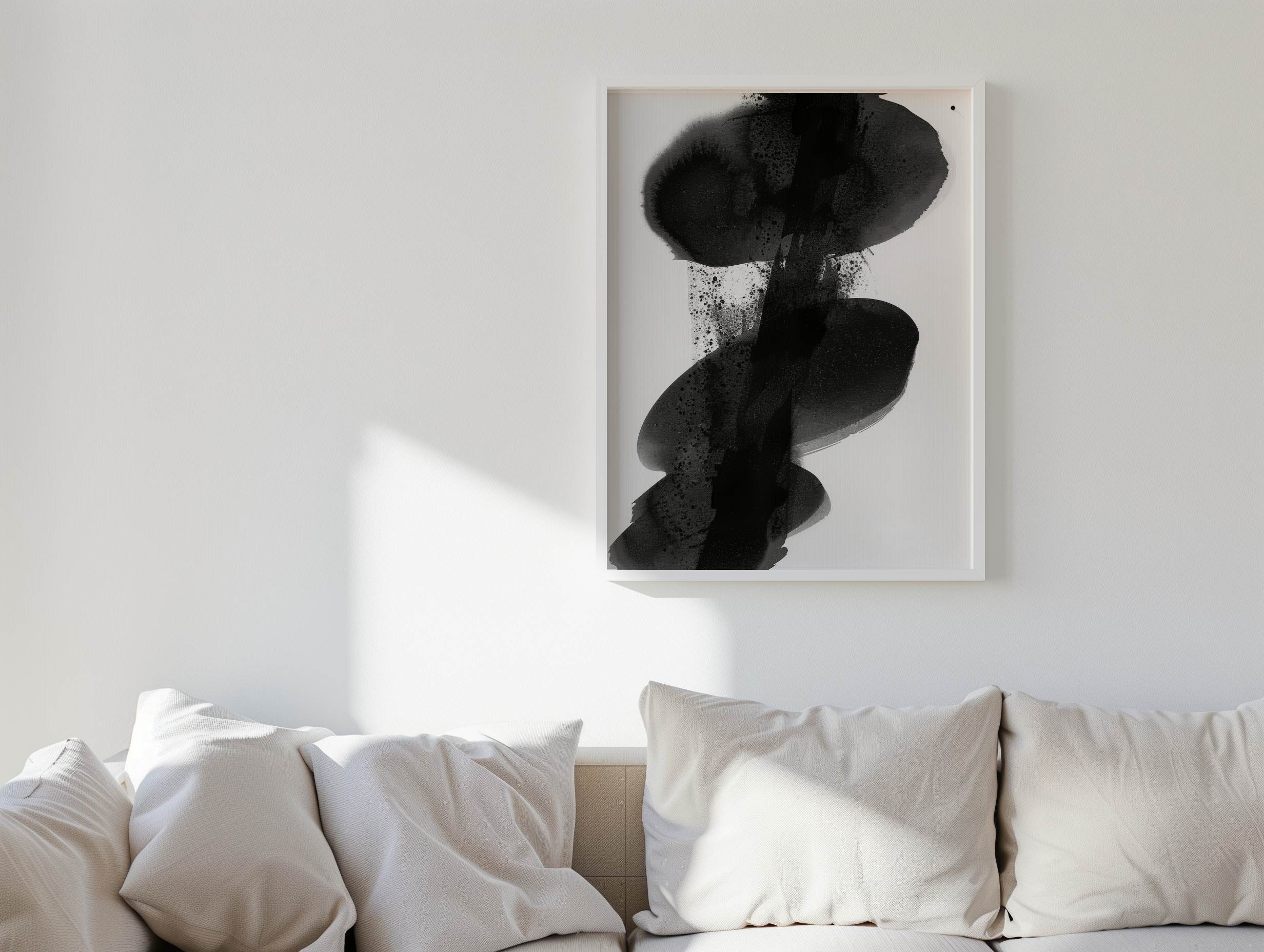 Set of 2 Japanese Brushstroke Art Prints, Japandi Zen Decor (digital ...