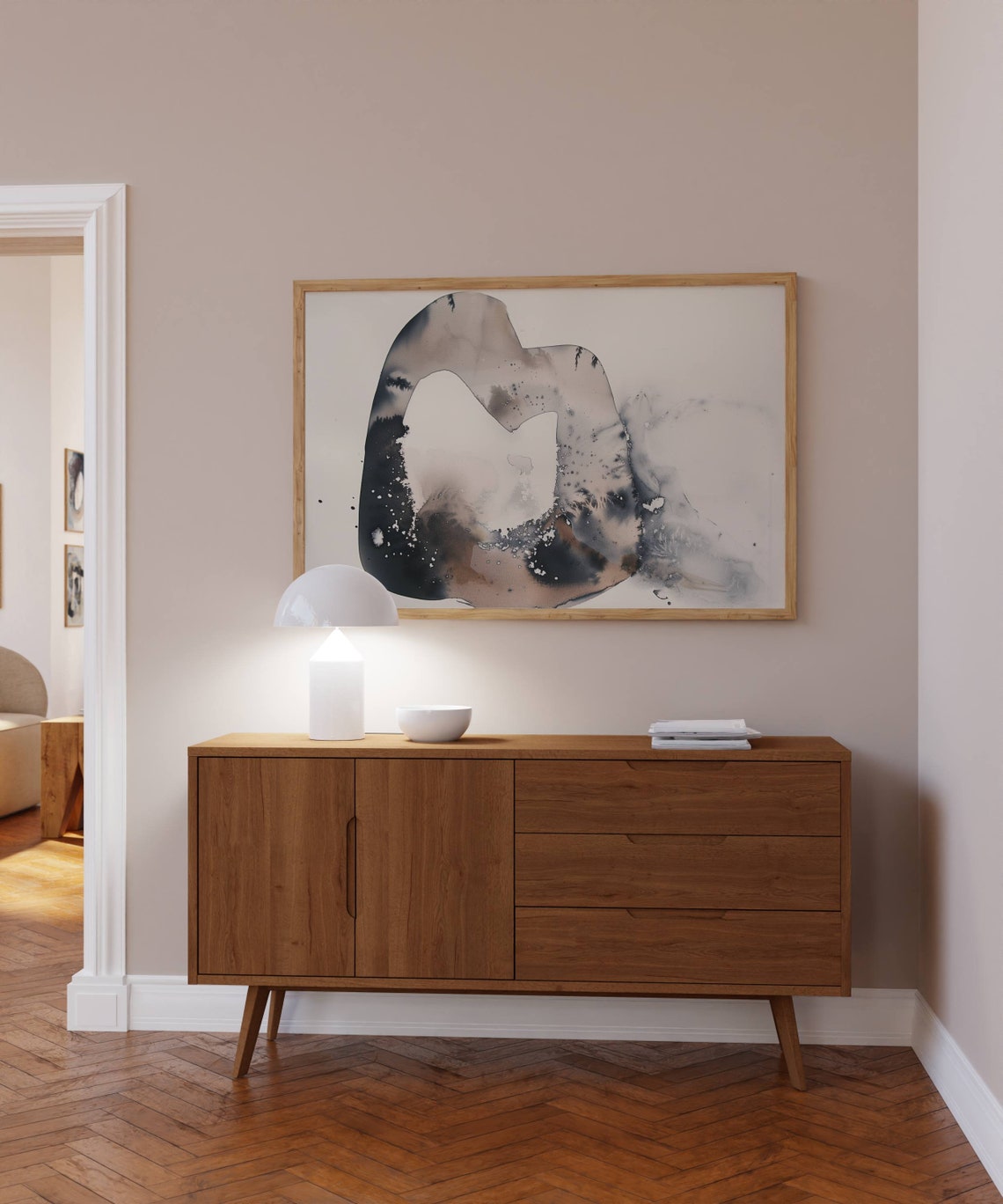 Watercolor Wabi Sabi Japandi Zen Art Digital Art Print, Japandi Wall ...