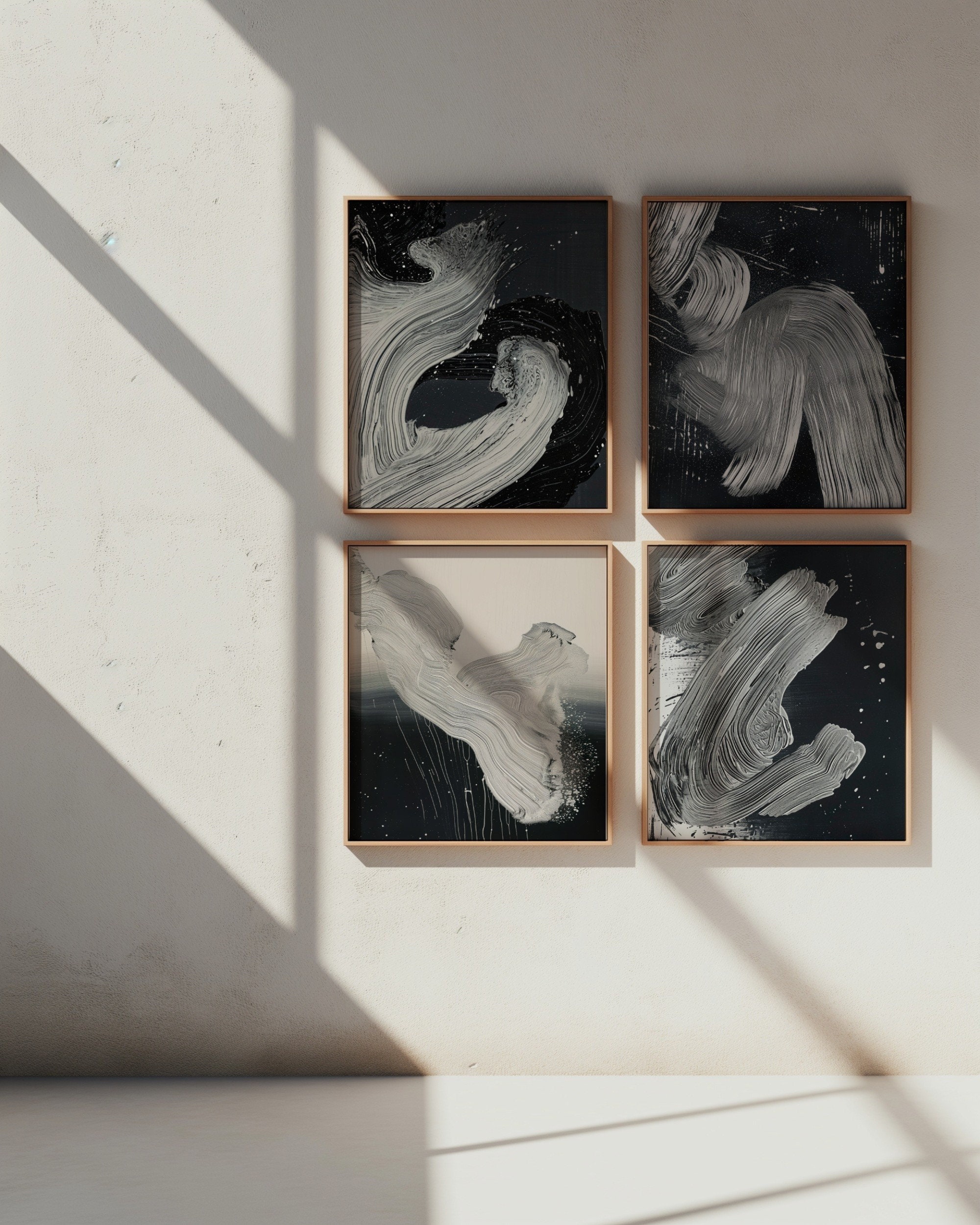 Printable Japandi Abstract Wall Art - Digital Art Print, Hygge, Wabi ...