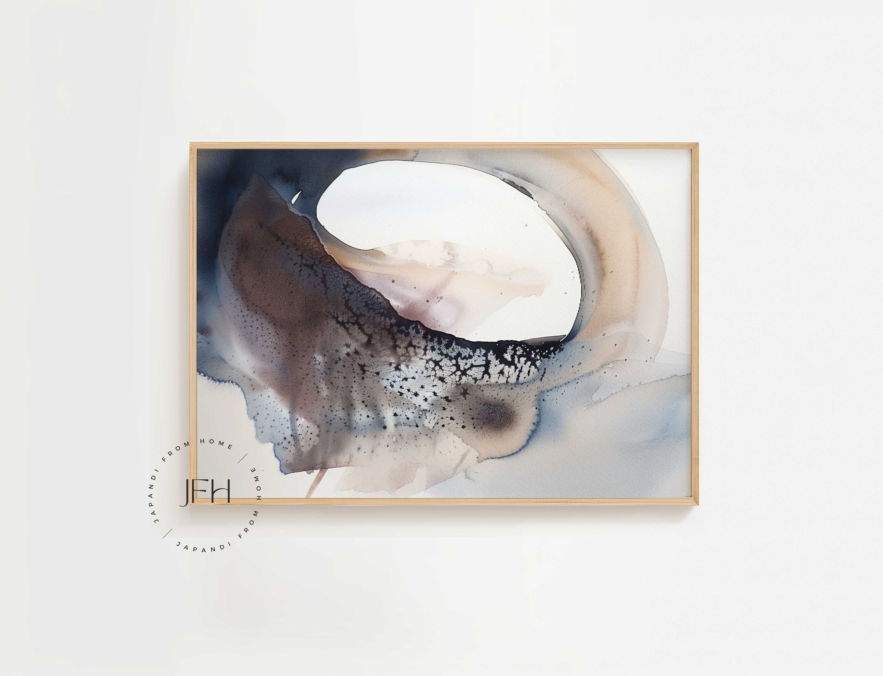 Watercolor Wabi Sabi Japandi Abstract Wall Art Digital Art Print ...